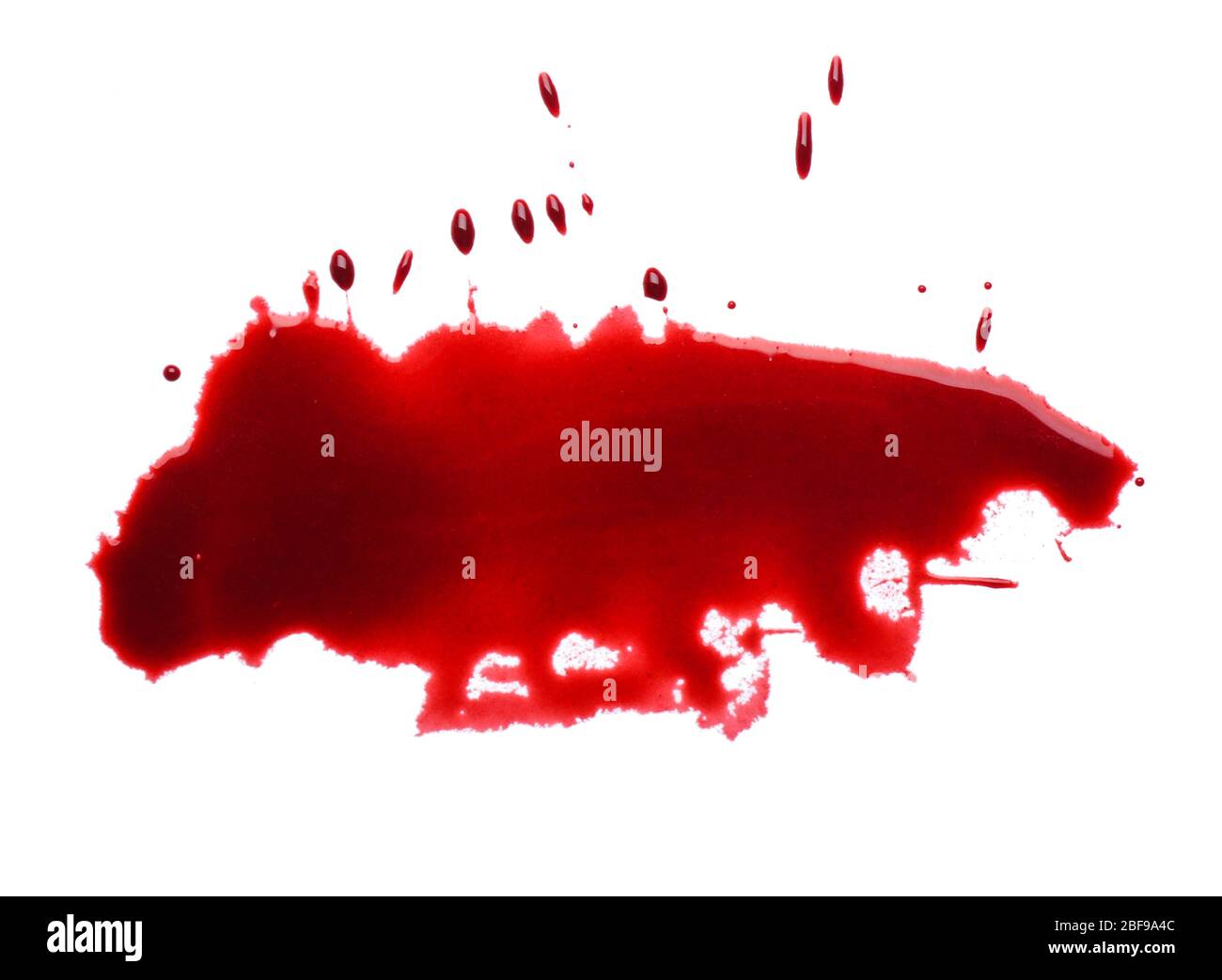 Blood spot on white background Stock Photo - Alamy