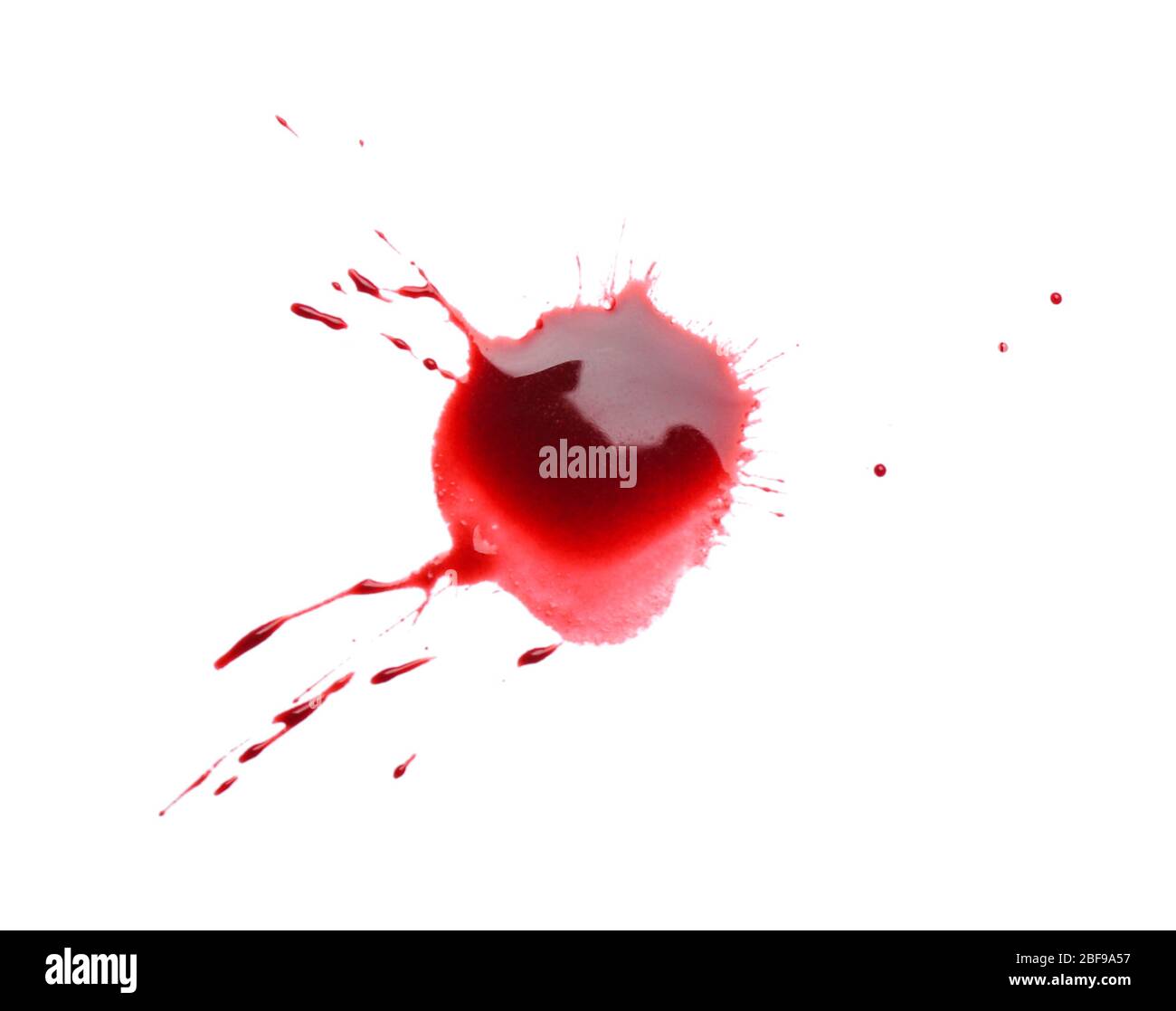 Blood spot on white background Stock Photo - Alamy