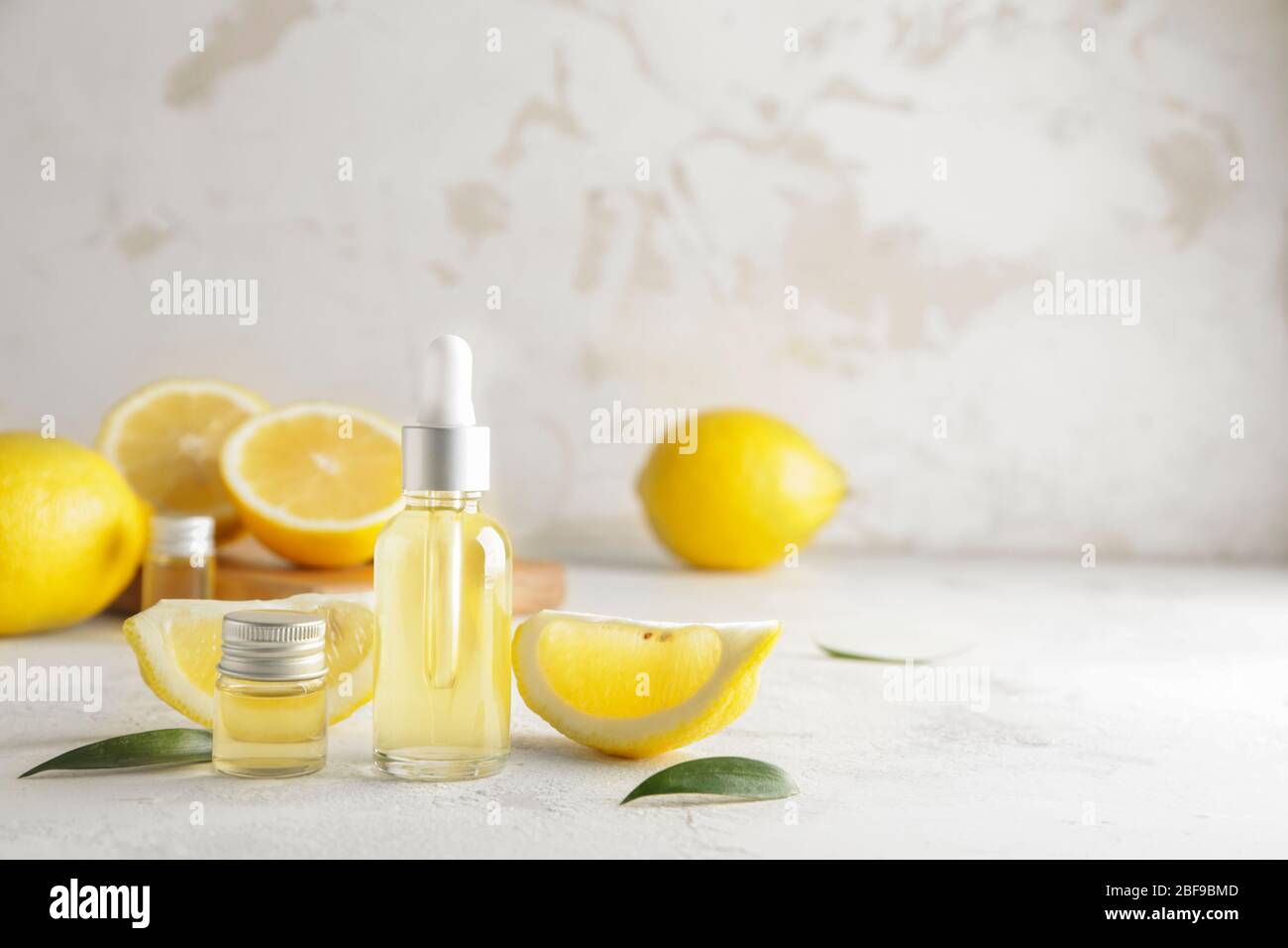 Lemon essential oil fruits hi-res stock photography and images - Alamy