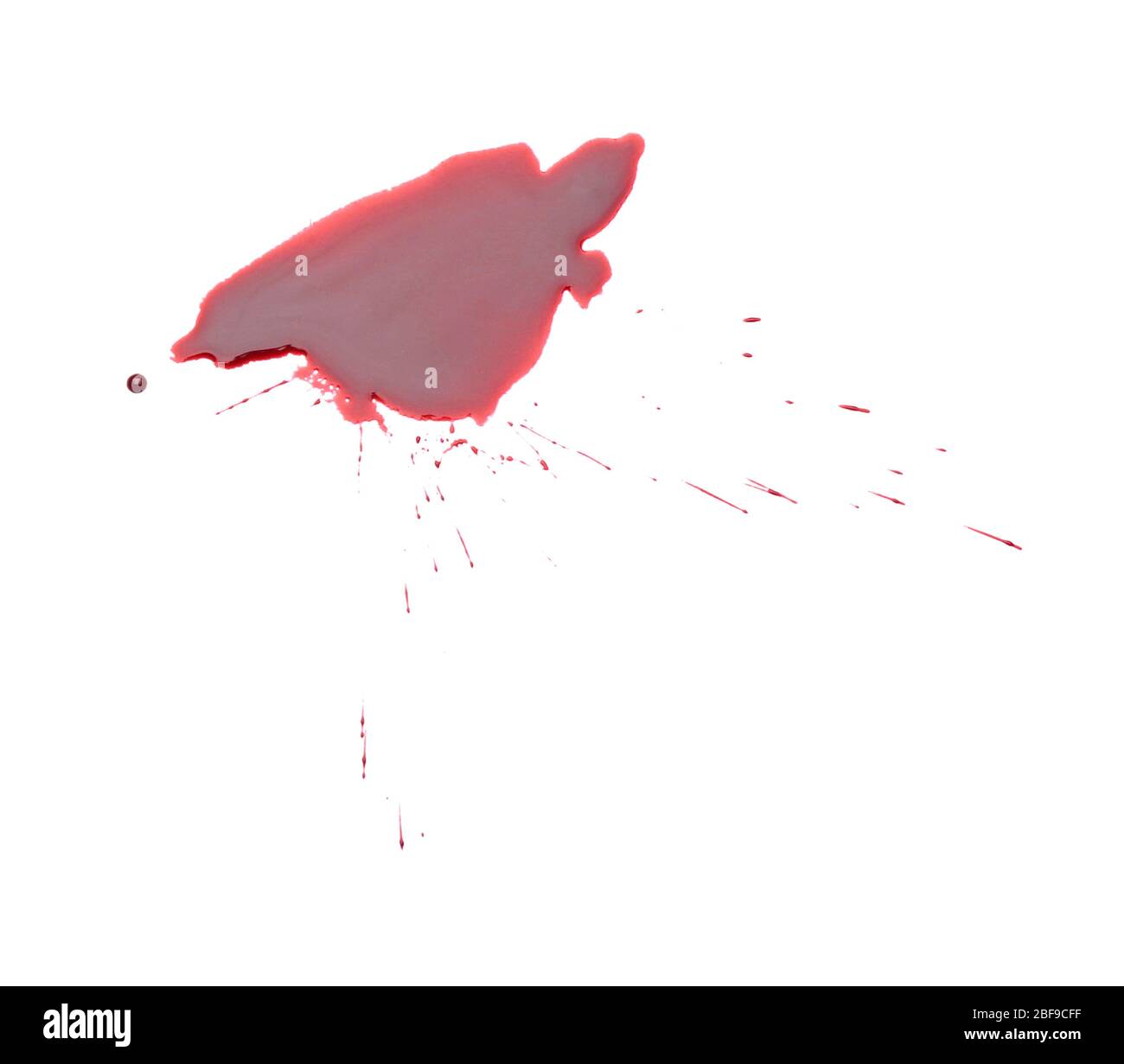 Blood spot on white background Stock Photo - Alamy