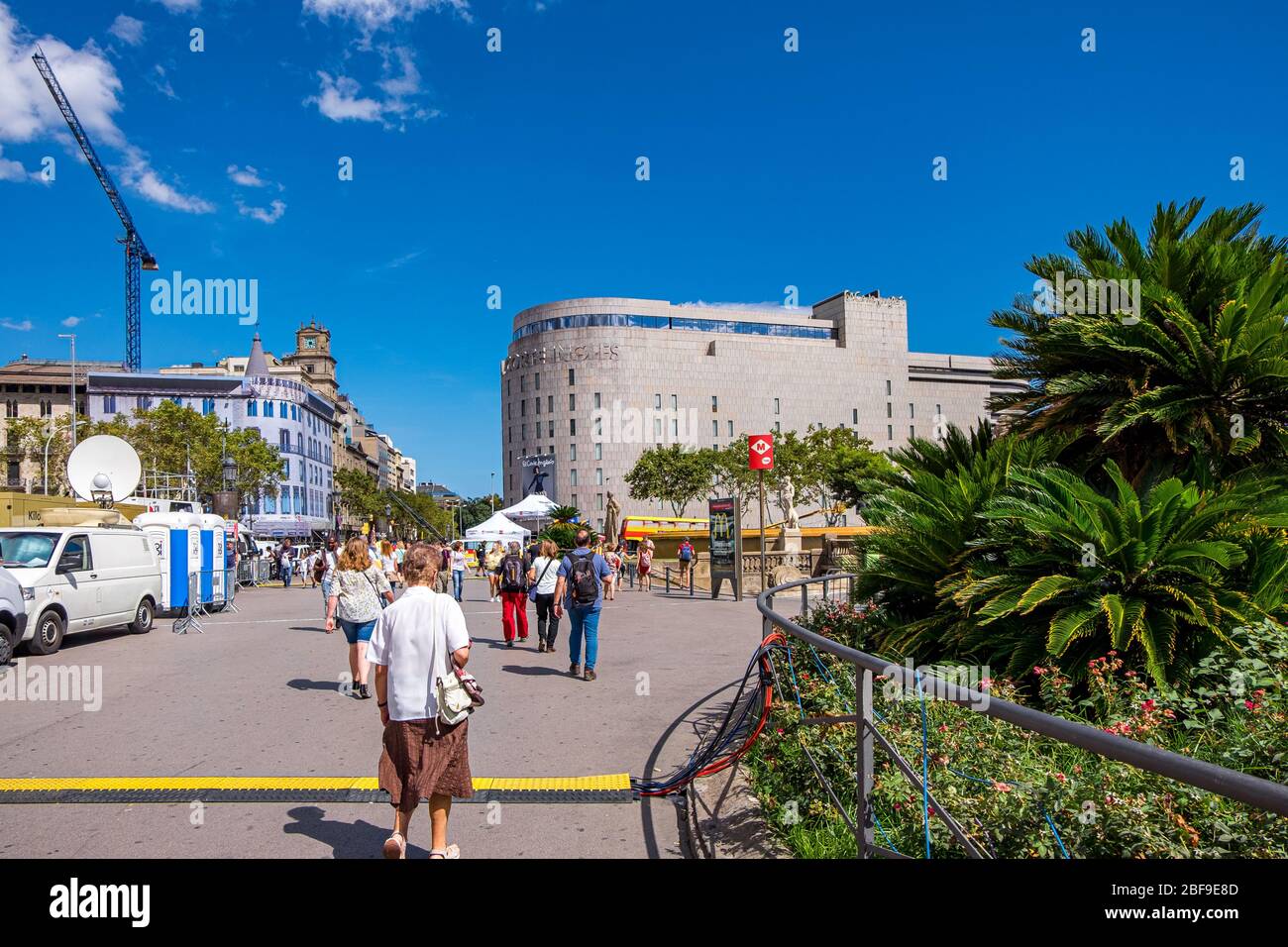 Catalonia square in Barcelona on National Day of Catalonia Stock Photo ...