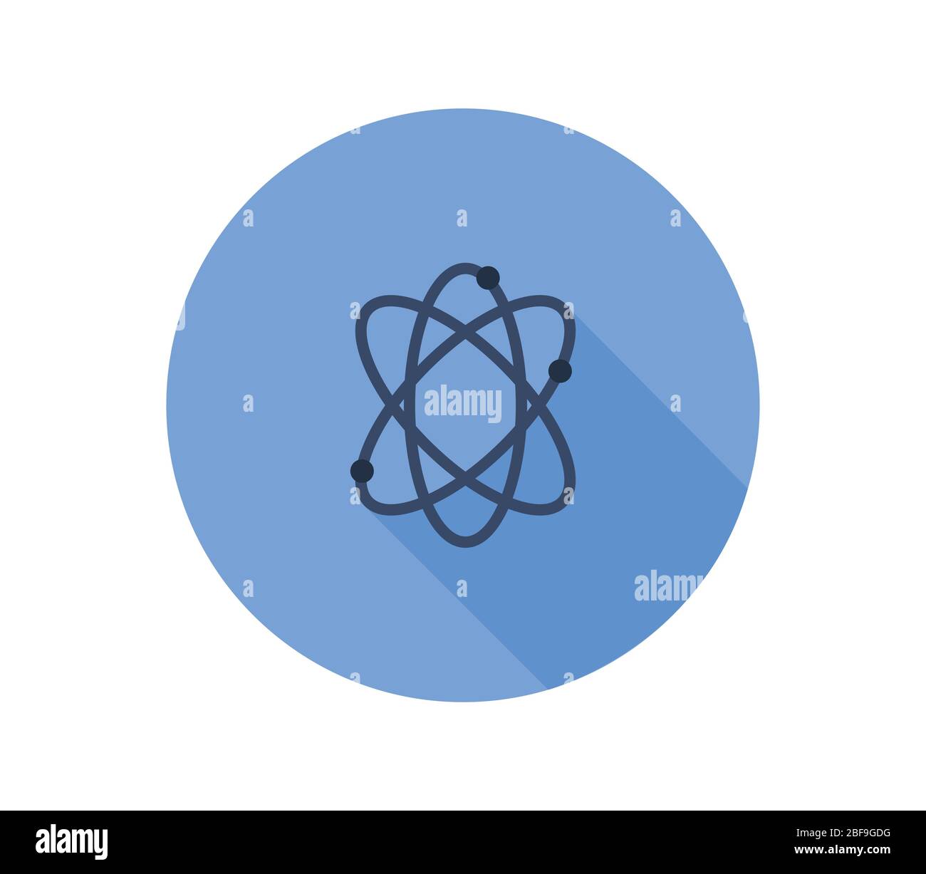 atom icon illustrated in vector on white background Stock Vector Image ...