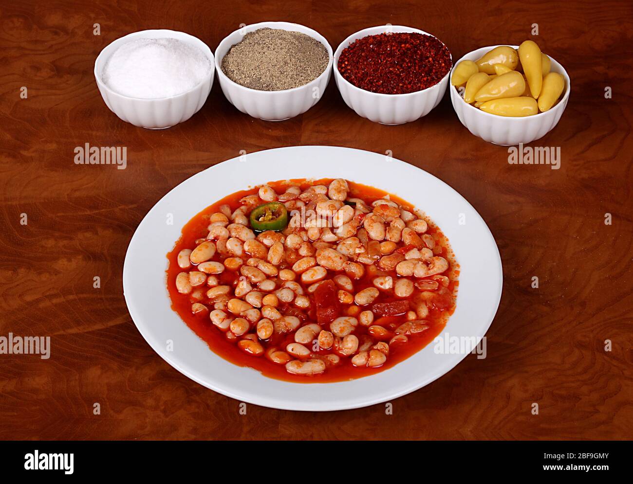 excellent turkish food baked beans Stock Photo - Alamy