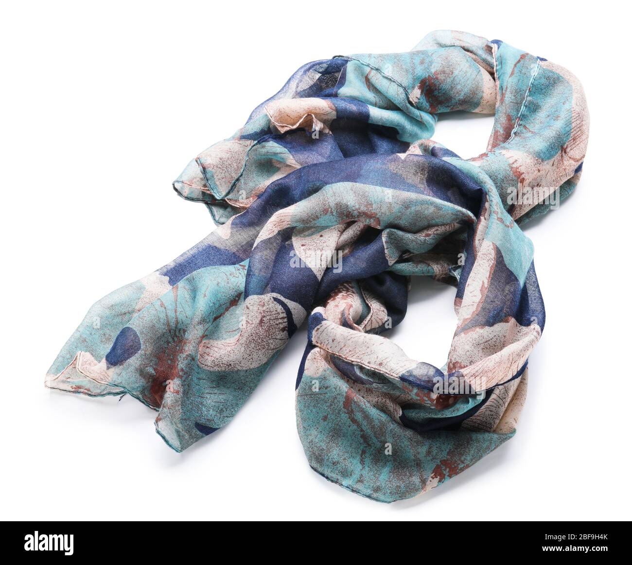 Beautiful scarf on white background Stock Photo - Alamy