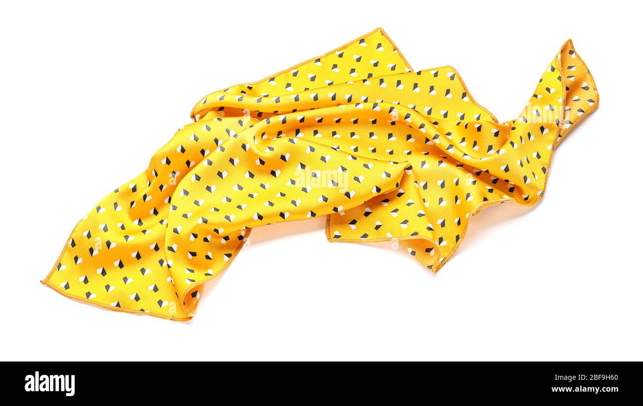 Beautiful scarf on white background Stock Photo - Alamy