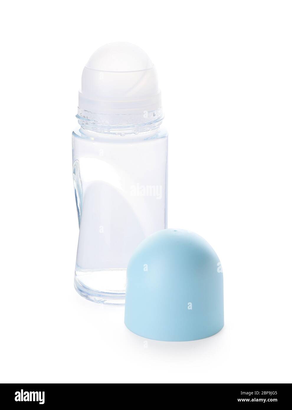 Roll-on deodorant on white background Stock Photo - Alamy