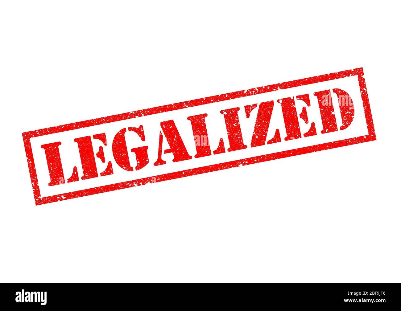 LEGALIZED - American spelling - red Rubber Stamp over a white ...
