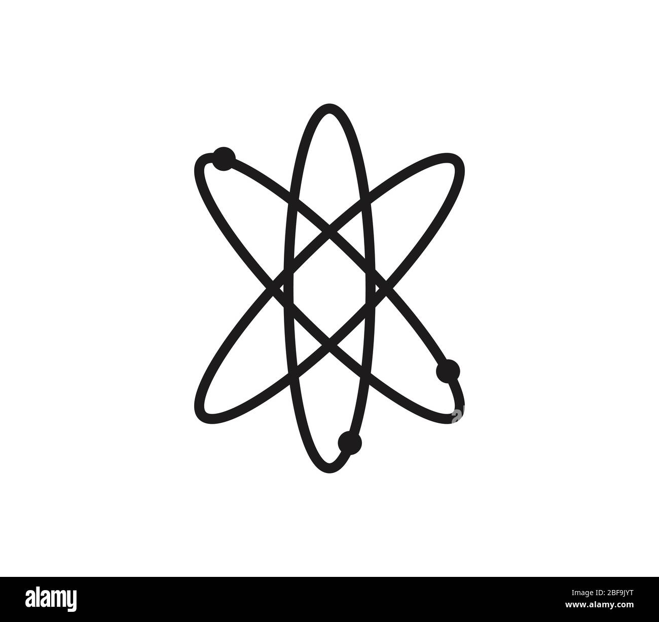 atom icon illustrated in vector on white background Stock Vector Image ...