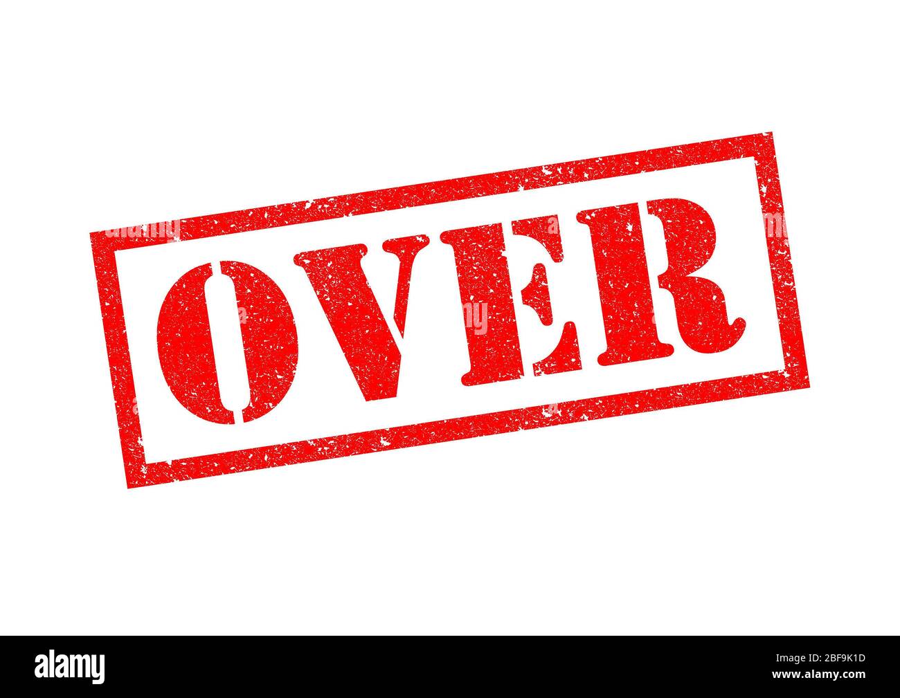 OVER red Rubber Stamp over a white background Stock Photo - Alamy
