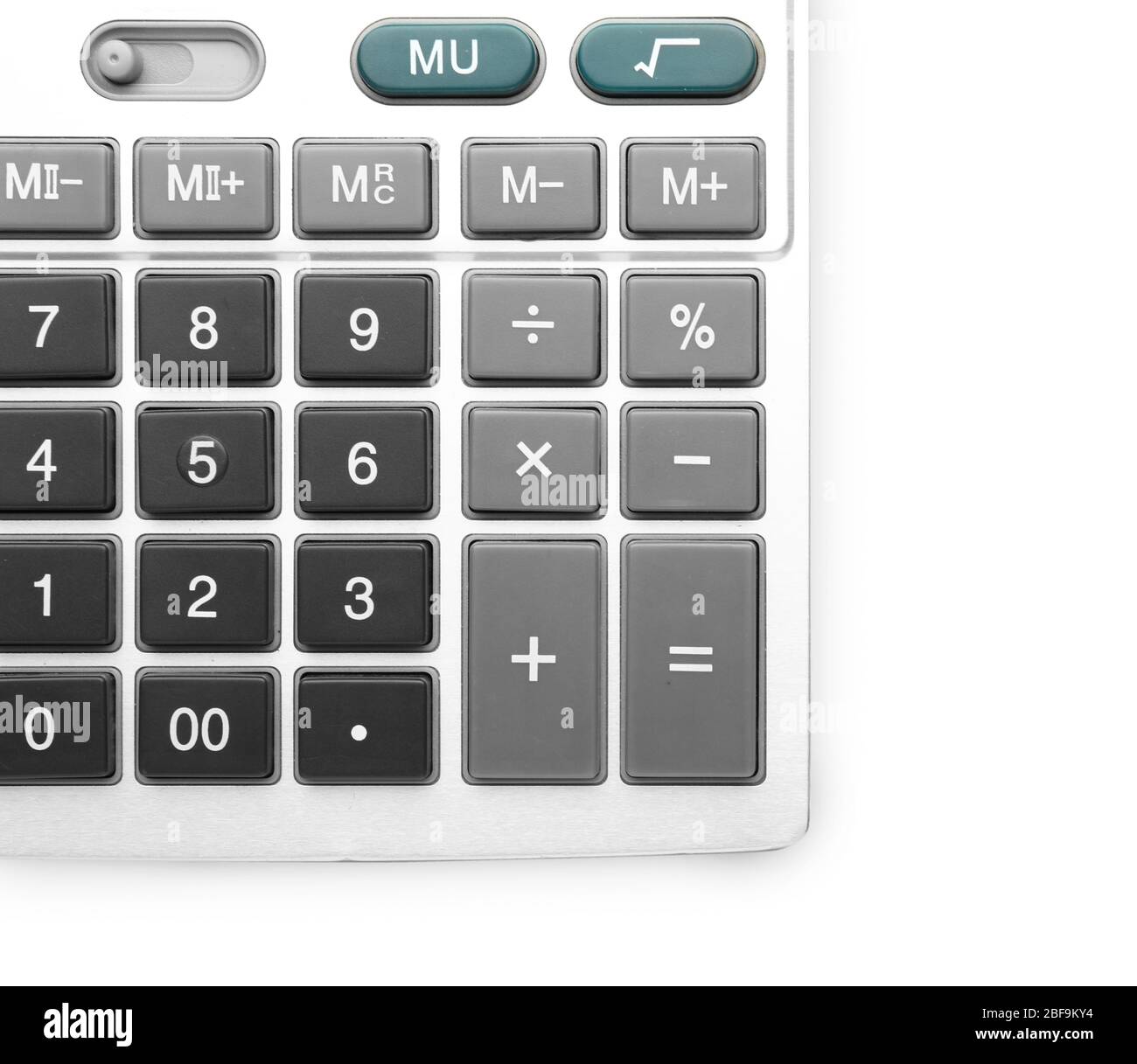 Modern calculator on white background Stock Photo - Alamy