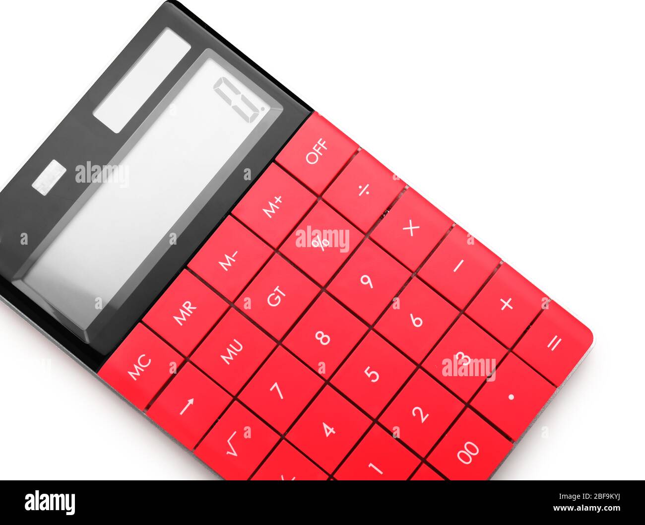 Modern calculator on white background Stock Photo - Alamy