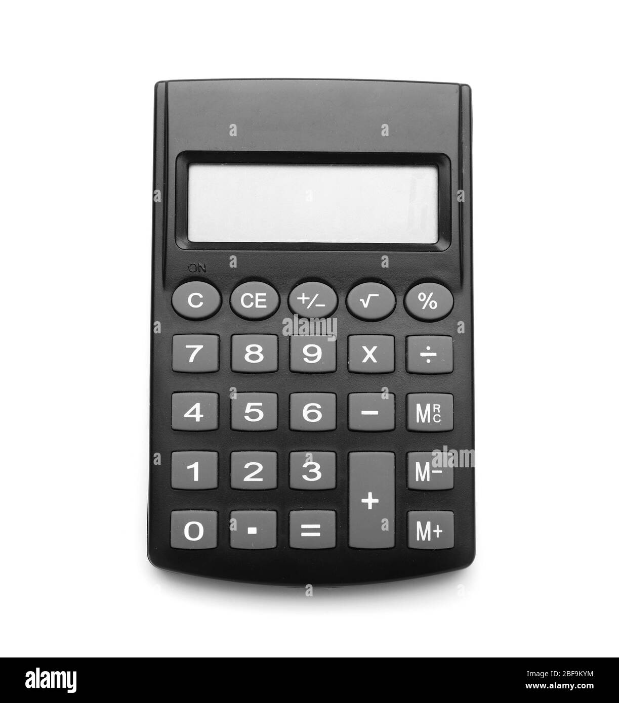 Modern calculator on white background Stock Photo - Alamy