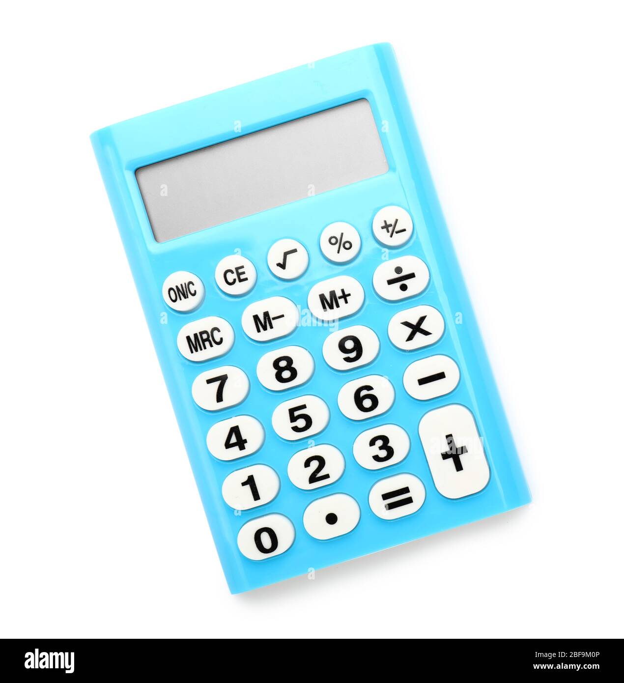 Modern calculator on white background Stock Photo - Alamy
