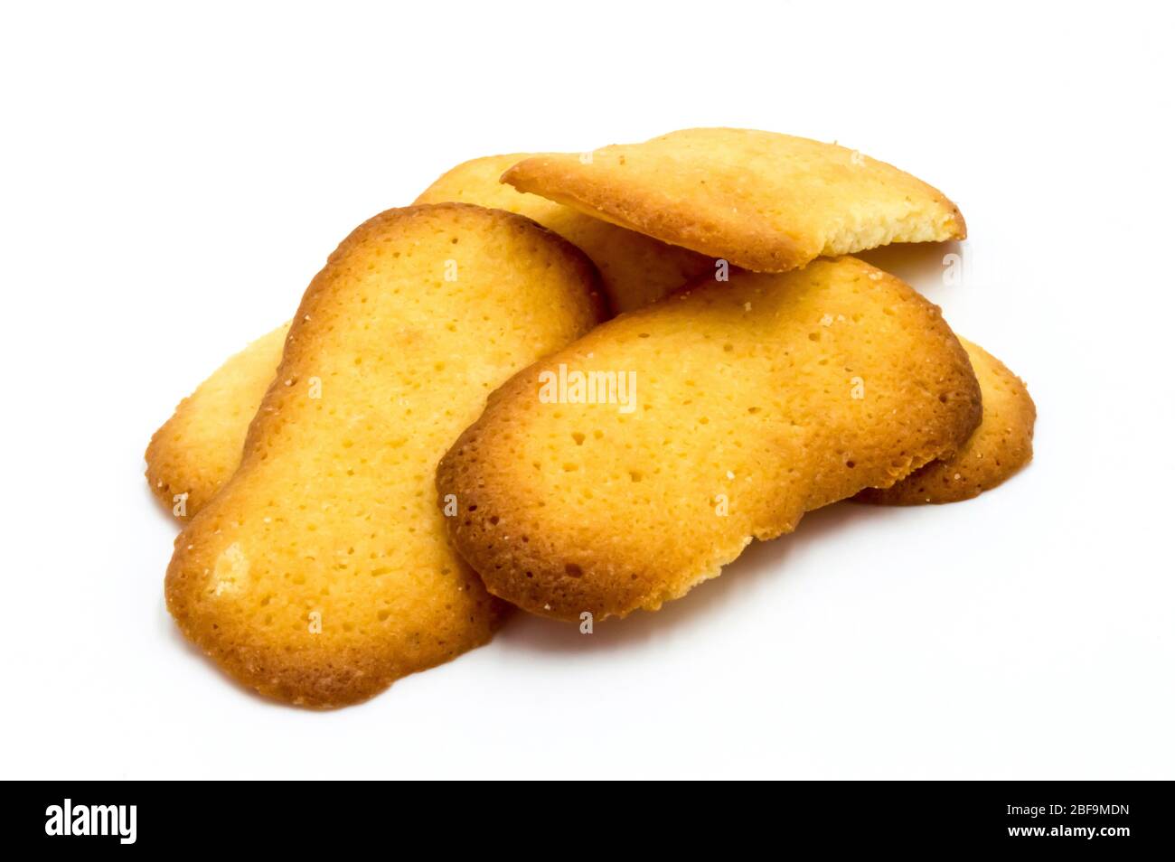 Shortbread cakes said homemade cat tongue on a white background Stock ...