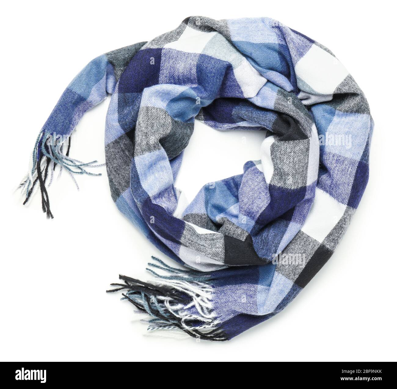 Beautiful scarf on white background Stock Photo - Alamy