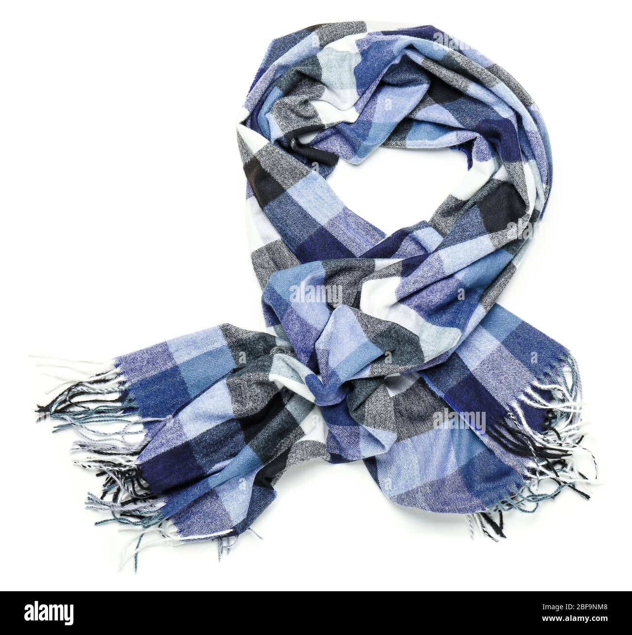 Beautiful scarf on white background Stock Photo - Alamy