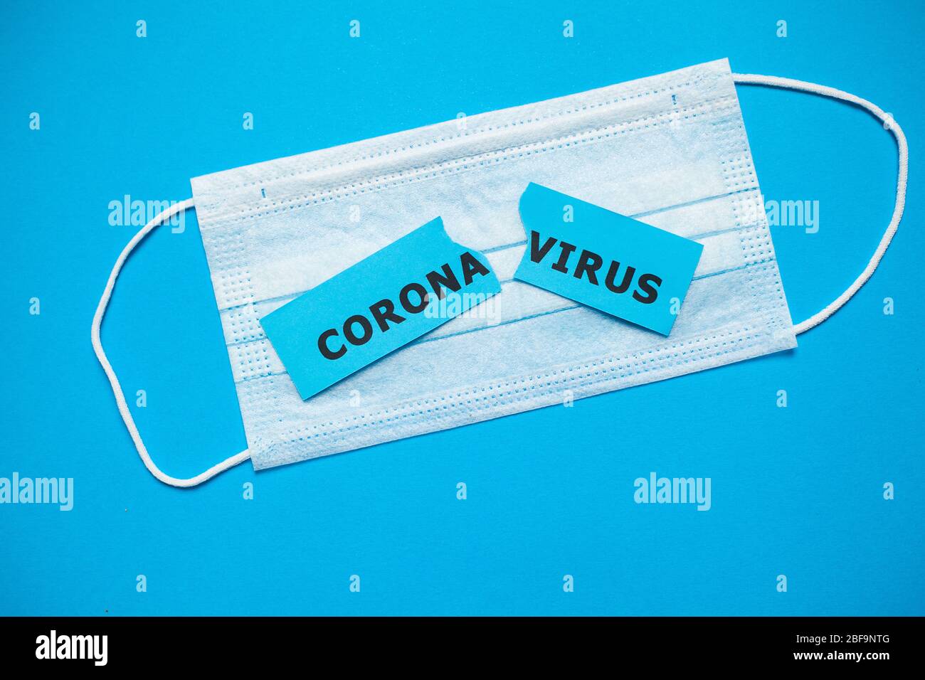 Typical mask for covering mouth and nose for protection against virus ...