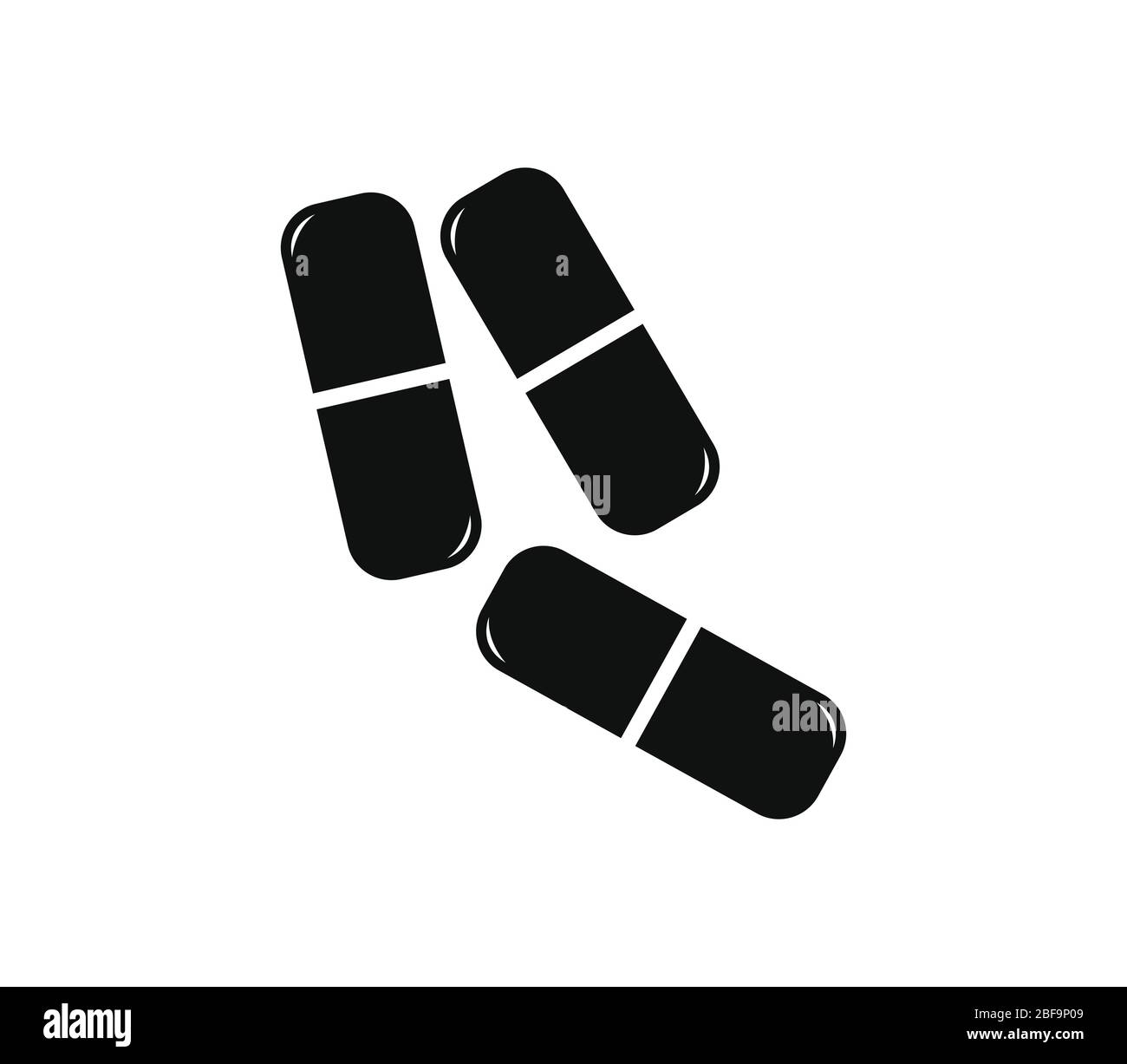 pills icon illustrated in vector on white background Stock Vector Image ...