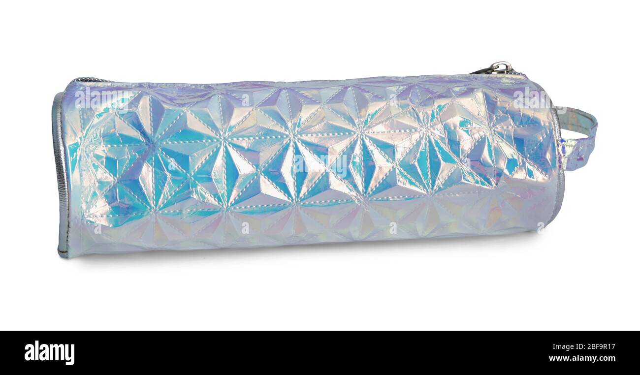 Pencil case on white background Stock Photo - Alamy