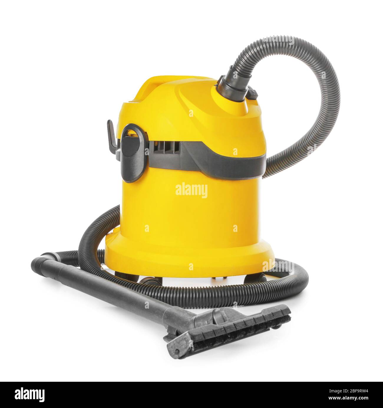 Modern vacuum cleaner on white background Stock Photo - Alamy