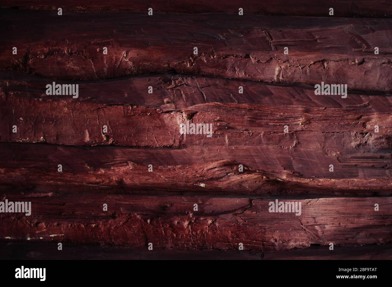 dark wooden background with scratches. Textured backing of the table ...