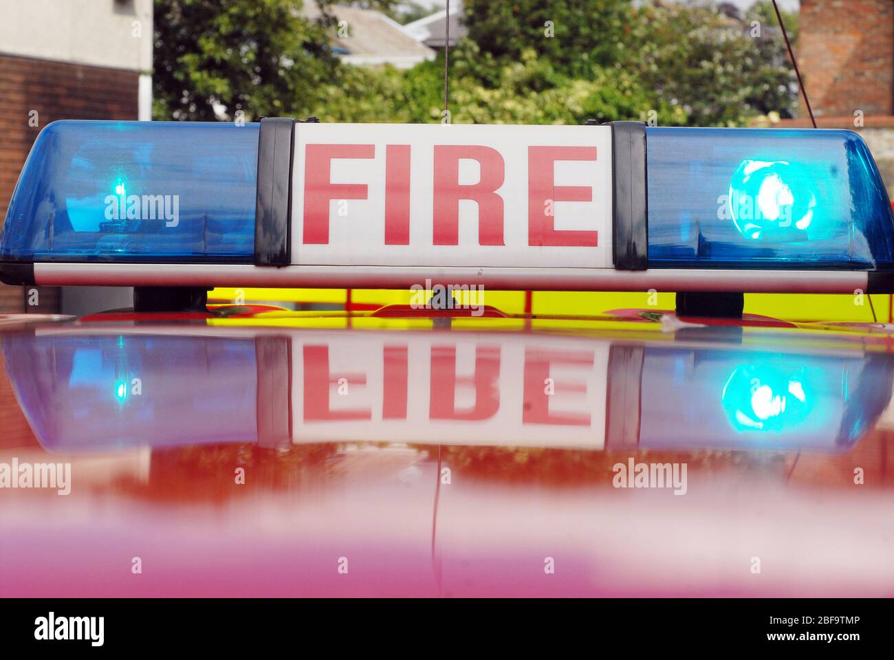 The siren of a fire engine Stock Photo - Alamy