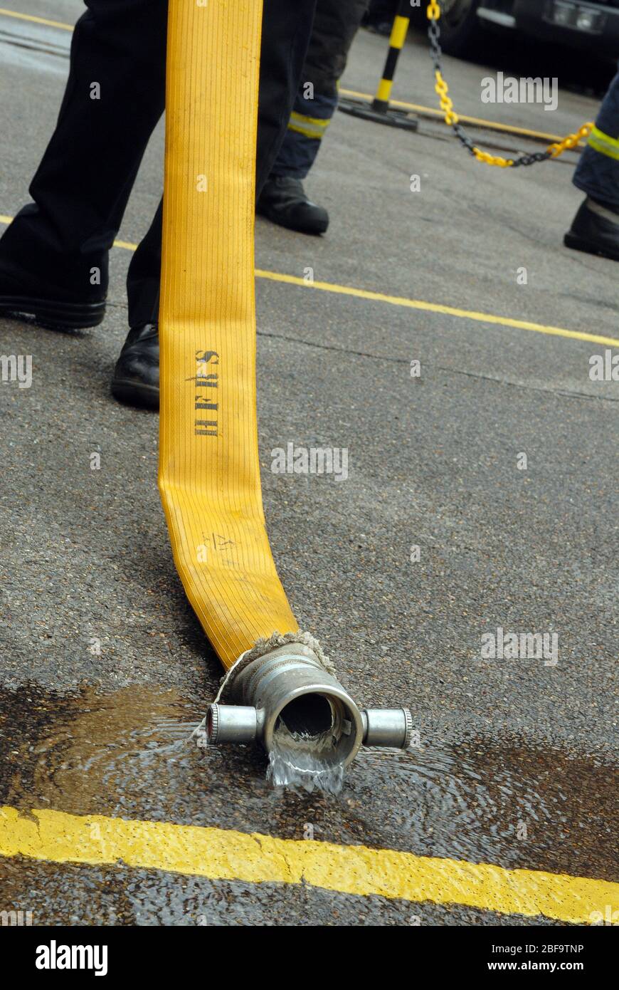 Firemans hose water hi-res stock photography and images - Alamy