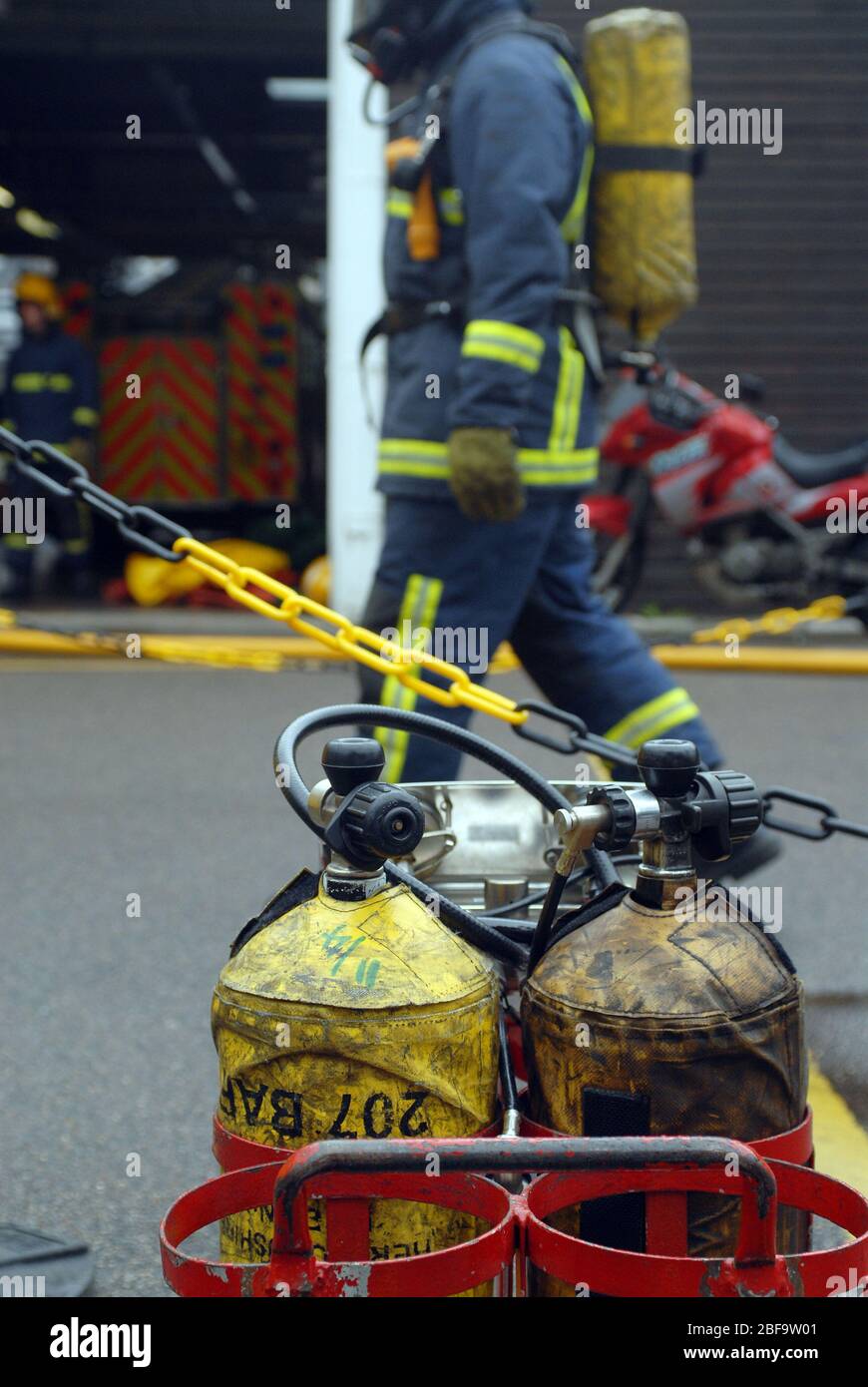 Firefighting breathing apparatus Stock Photo - Alamy