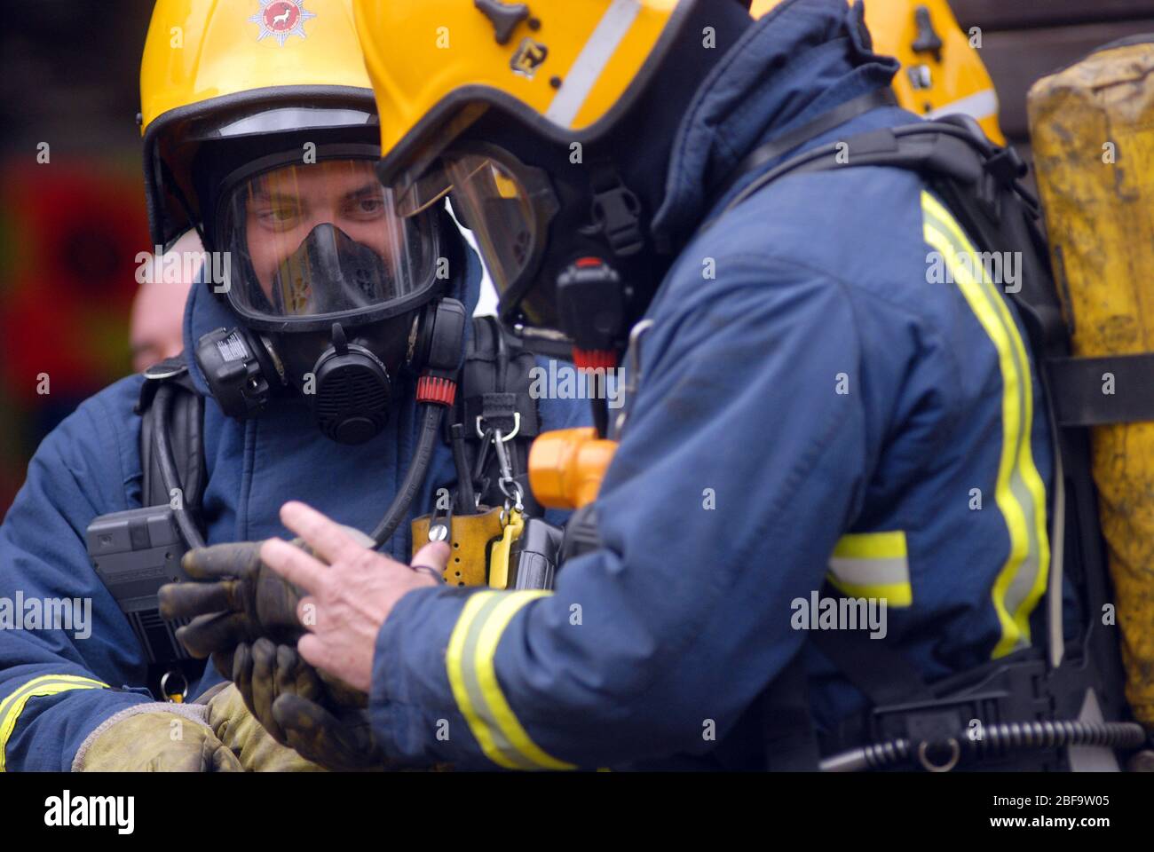 Two firefighters(Model released Stock Photo - Alamy