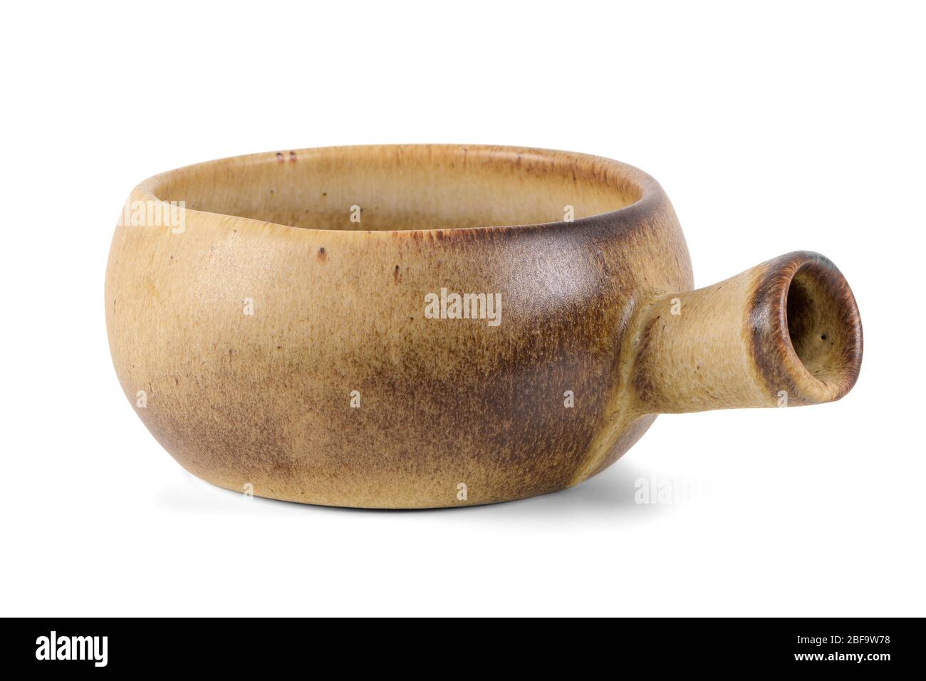Rustic clay pot isolated on white background Stock Photo - Alamy