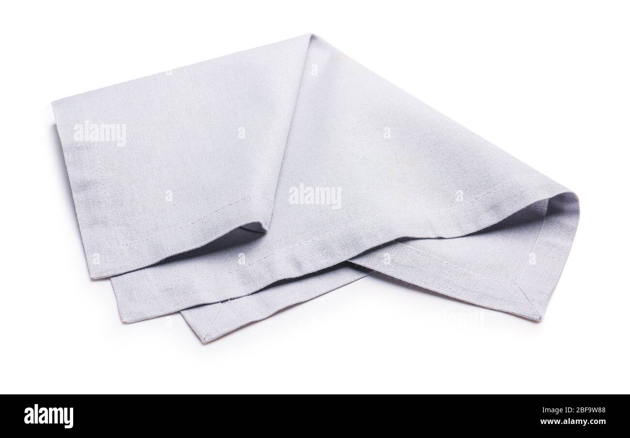 Clean napkin on white background Stock Photo - Alamy