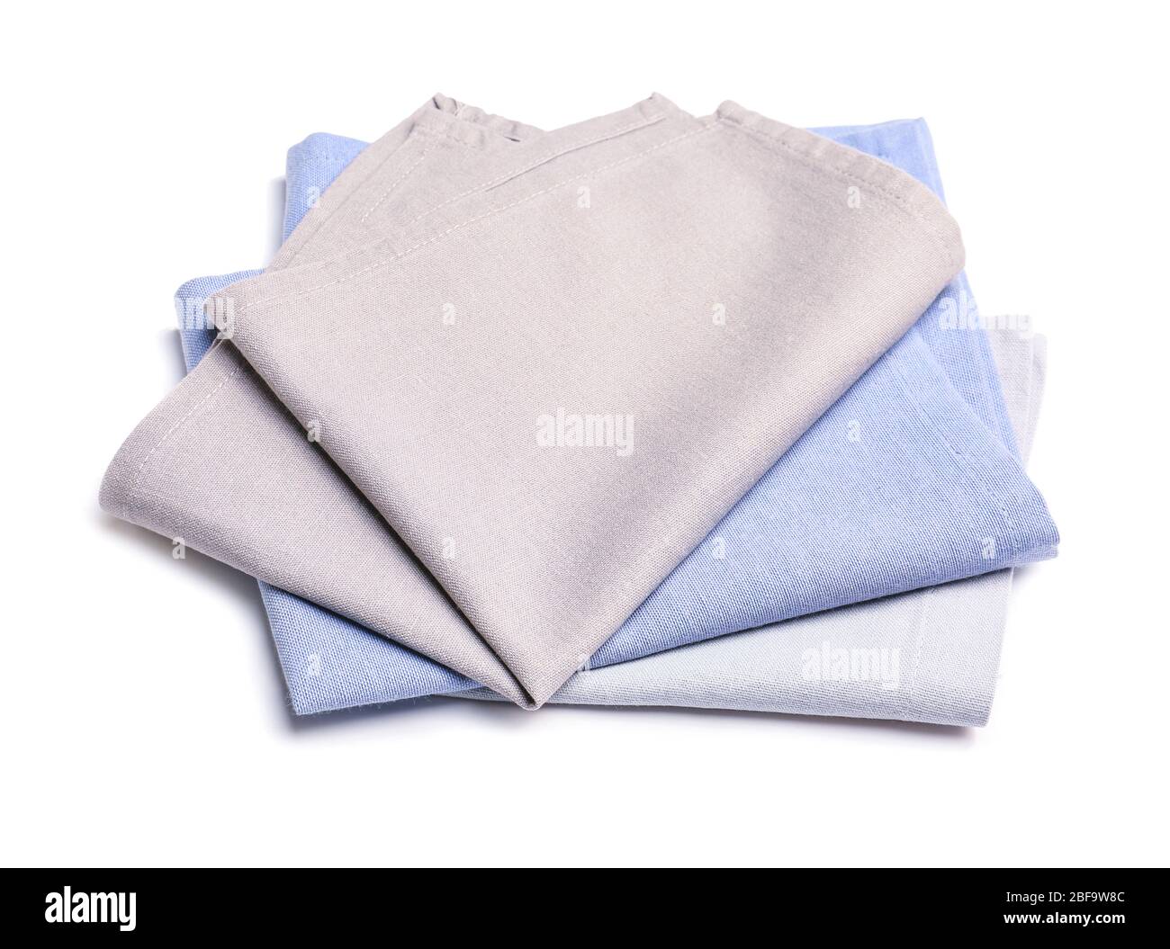 Clean napkins on white background Stock Photo - Alamy