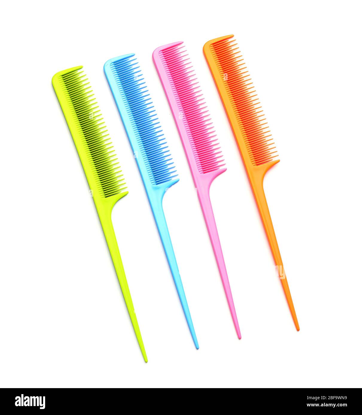 Hair combs on white background Stock Photo - Alamy