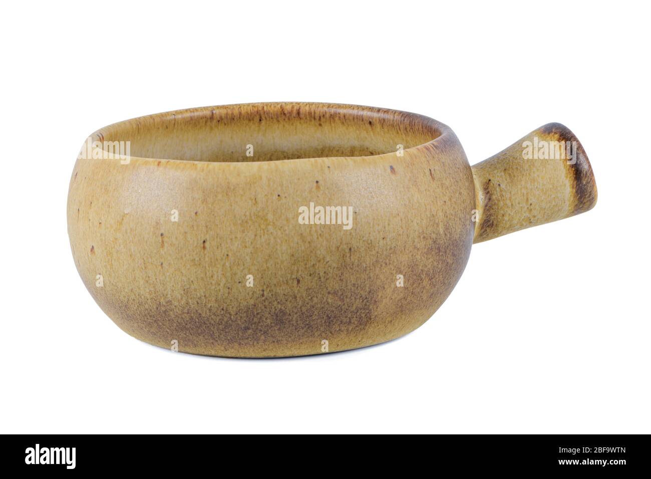 Rustic clay pot isolated on white background Stock Photo - Alamy