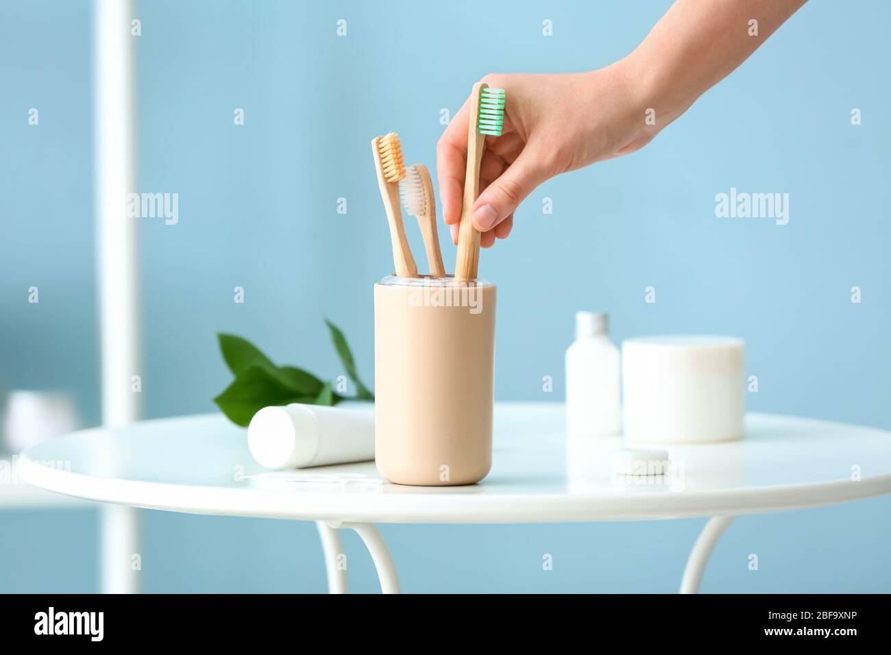 Woman taking care tooth health hi-res stock photography and images - Alamy