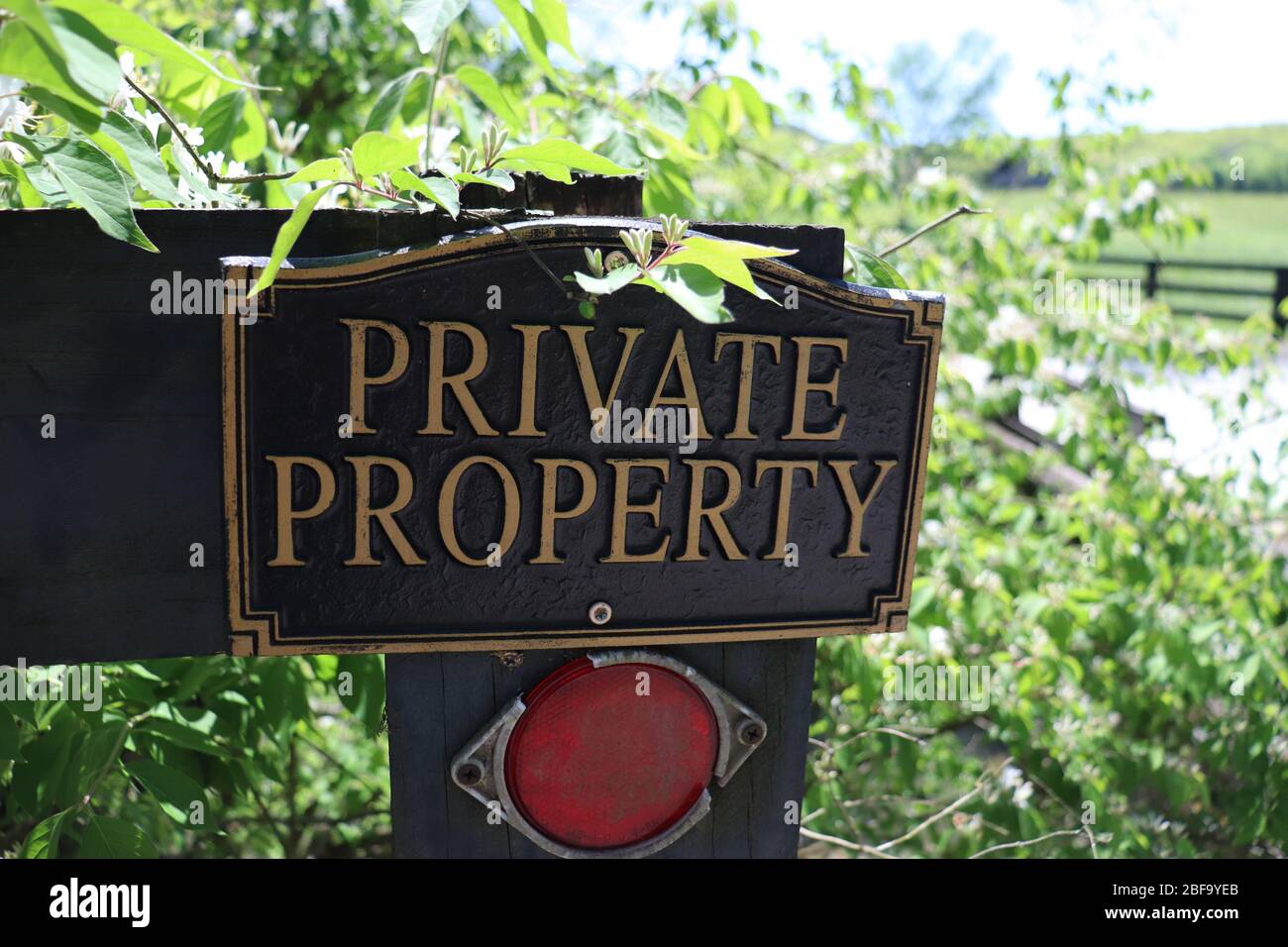 A private property sign Stock Photo - Alamy