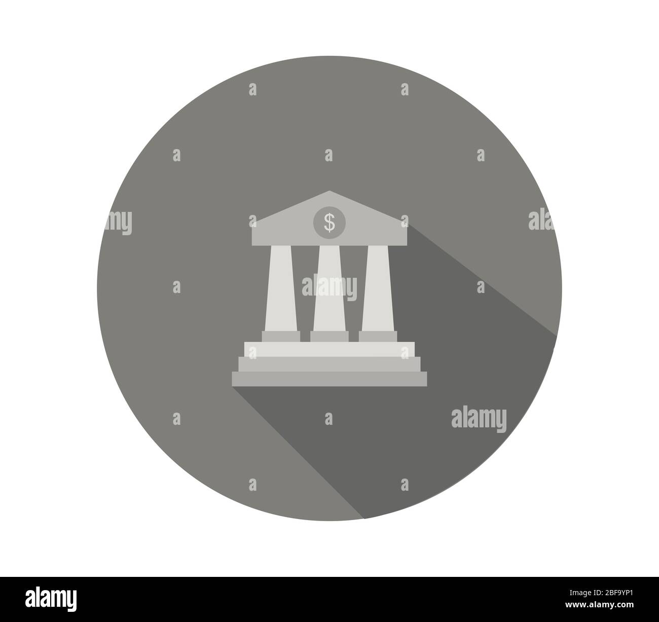 bank icon illustrated in vector on white background Stock Vector Image ...