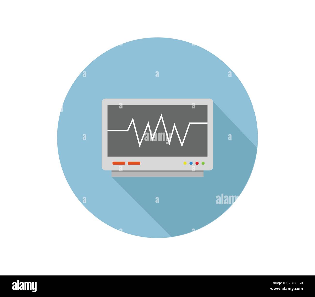 electrocardiogram icon illustrated in vector on white background Stock ...