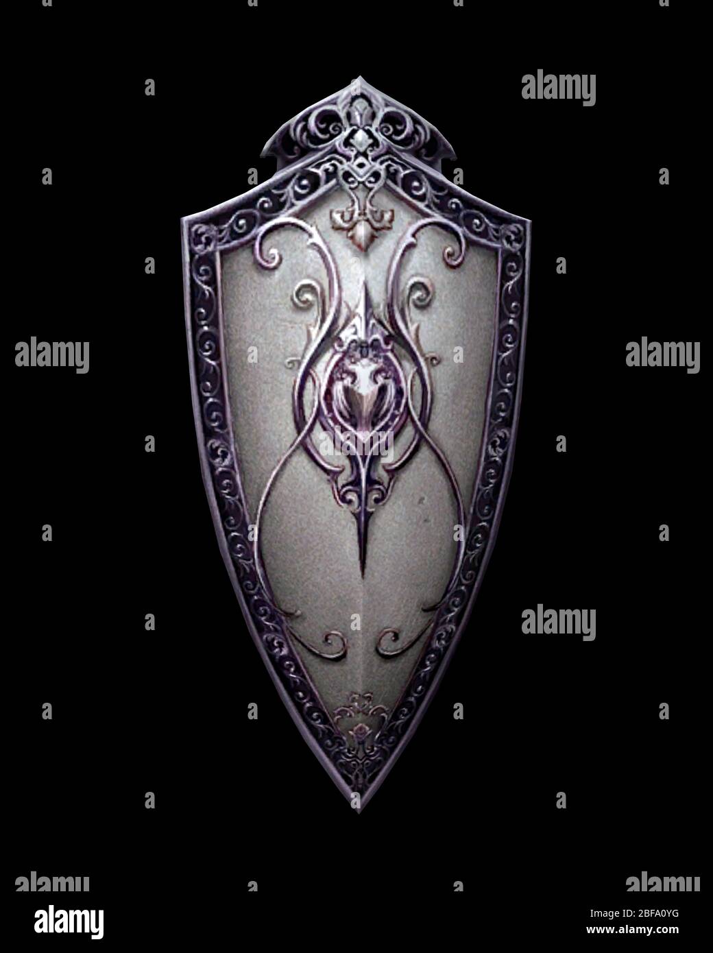 Gold and black shield with spears hi-res stock photography and images ...