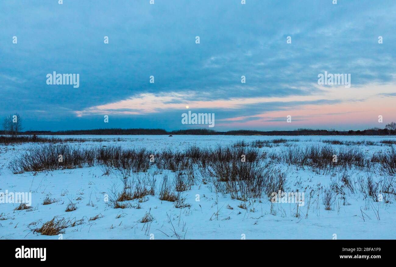 Twilight at Crex Meadows State Wildlife Area in northwestern Wisconsin ...