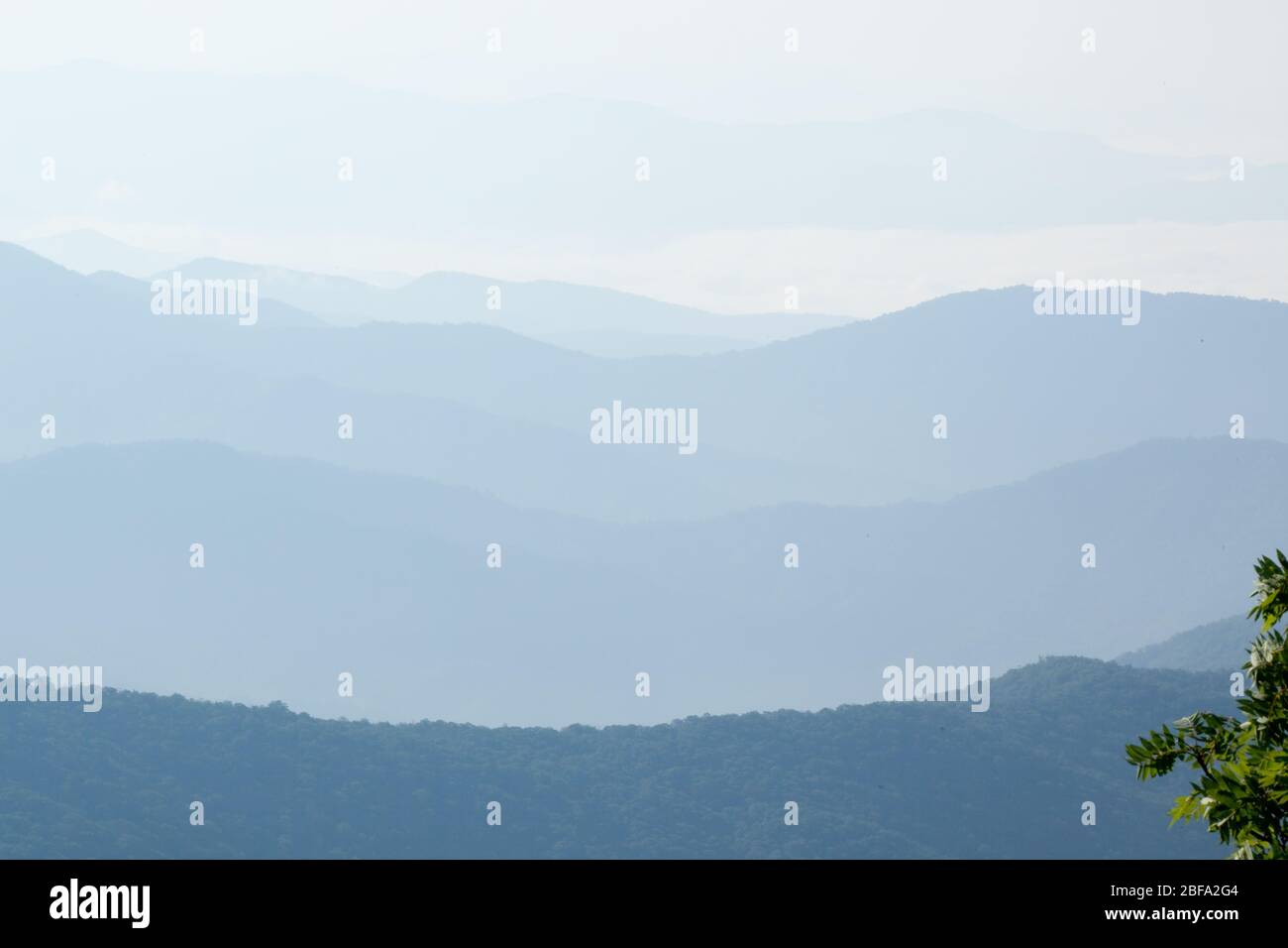 Distant Mountains in a haze Stock Photo - Alamy