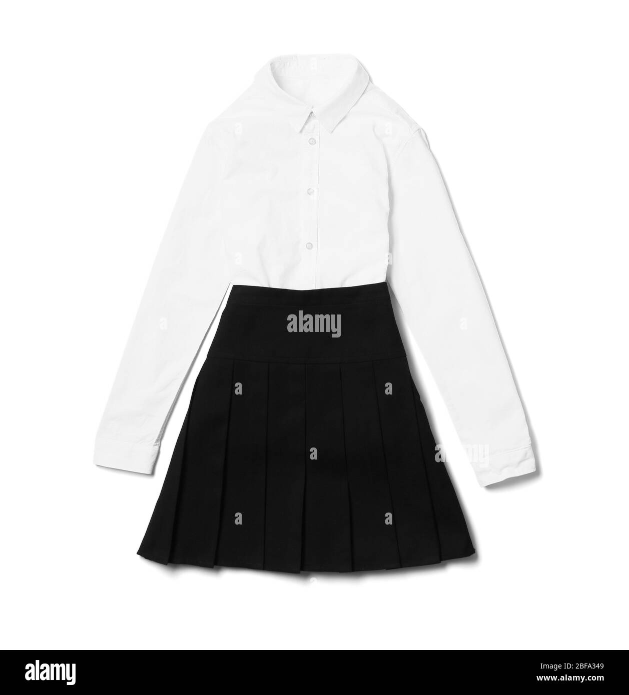 Stylish school uniform on white background Stock Photo - Alamy