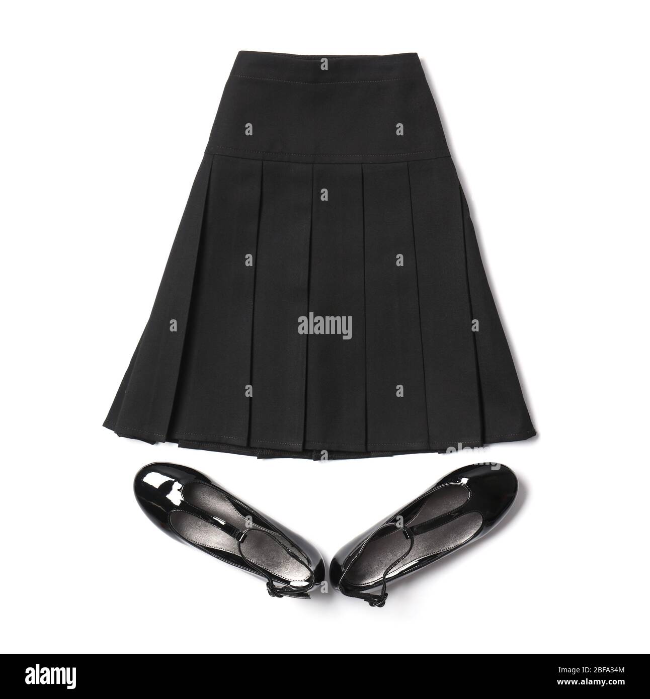 Stylish school uniform on white background Stock Photo - Alamy