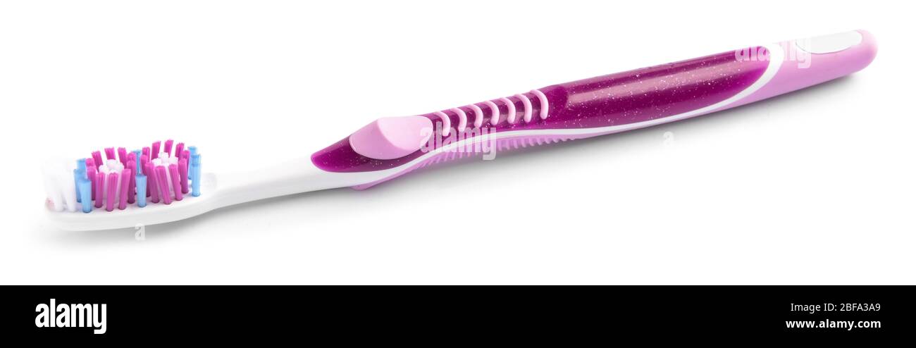 Tooth brush on white background Stock Photo - Alamy