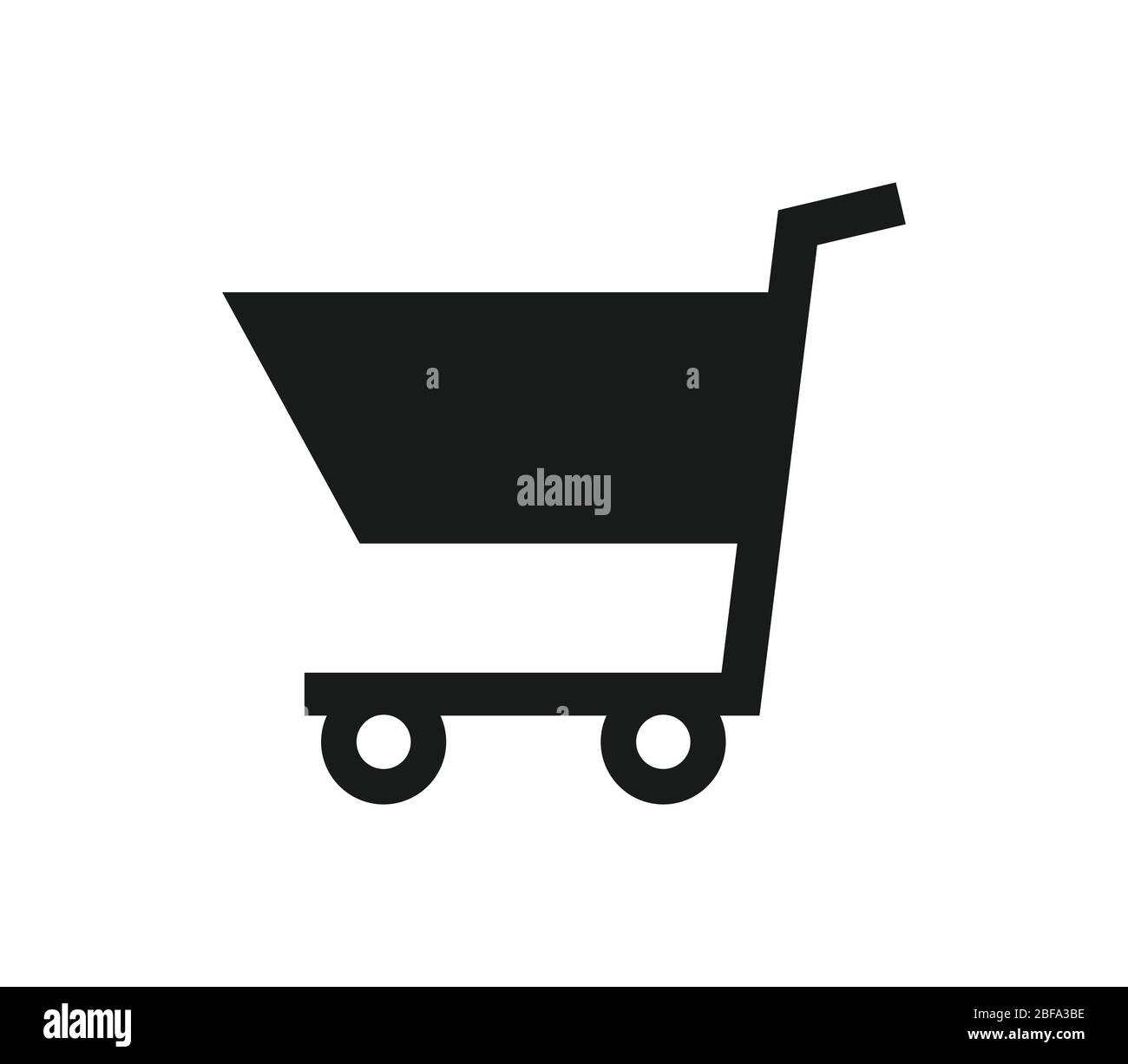 shopping cart icon illustrated in vector on white background Stock ...