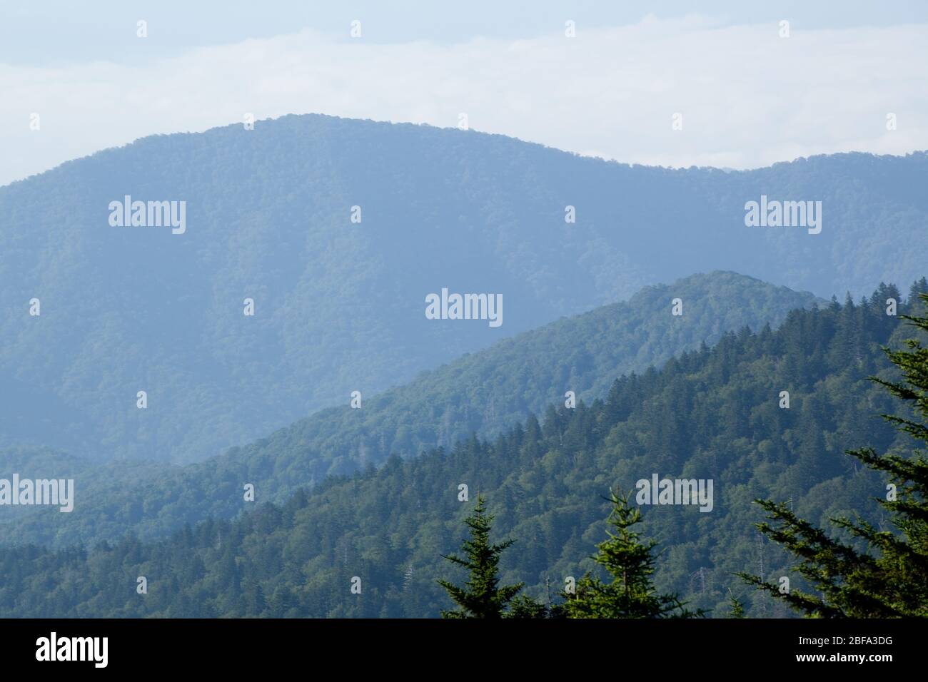 Distant Mountains in a haze Stock Photo - Alamy
