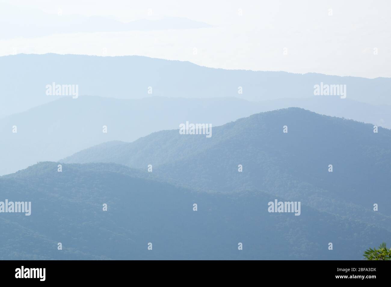 Distant Mountains in a haze Stock Photo - Alamy