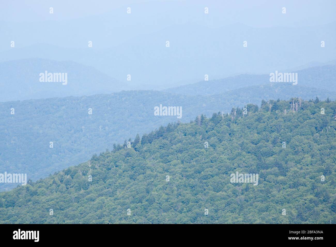 Distant Mountains in a haze Stock Photo - Alamy