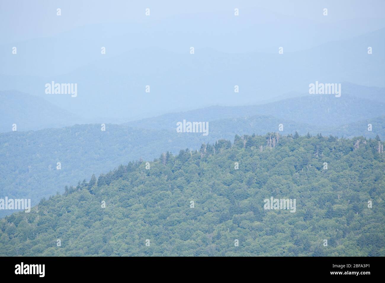 Distant Mountains in a haze Stock Photo - Alamy