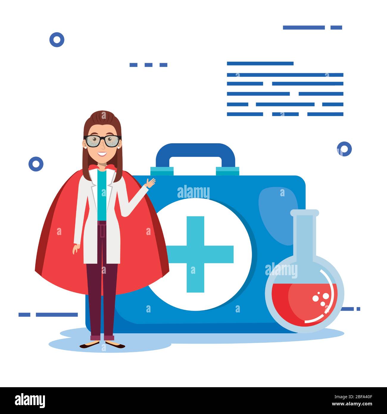 Super female doctor hero cloak hi-res stock photography and images - Alamy